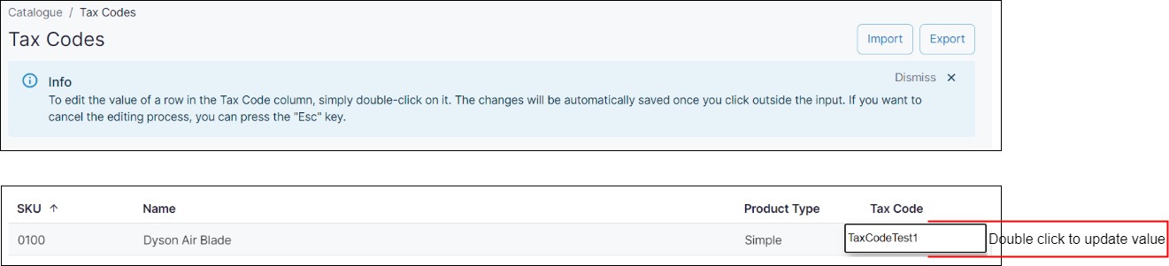 Managing product tax codes
